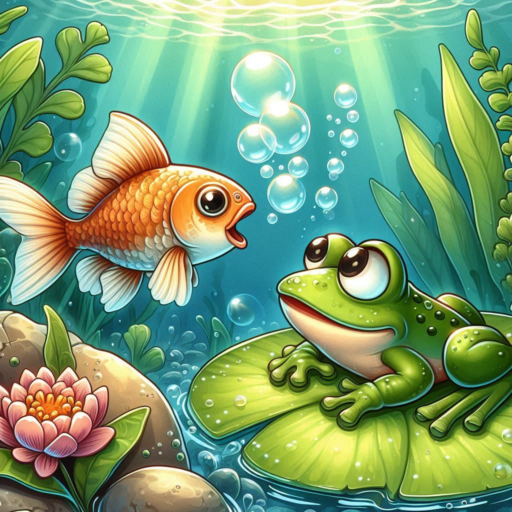 Story | Friendship between A Fish and a Frog - Unique Foundation