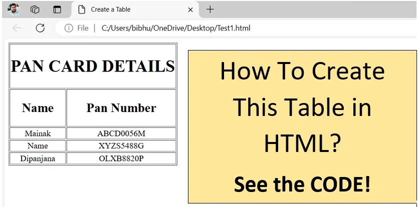 Tutorial: Creating a Table in HTML - Unique Foundation