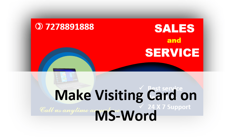 Creating a Professional Visiting Card in MS Word: Step-by-Step Guide ...